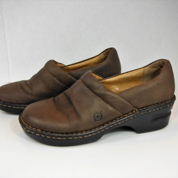 Born | Shoes | Born Womans Brown Leather Clogs Size 75 | Poshmark